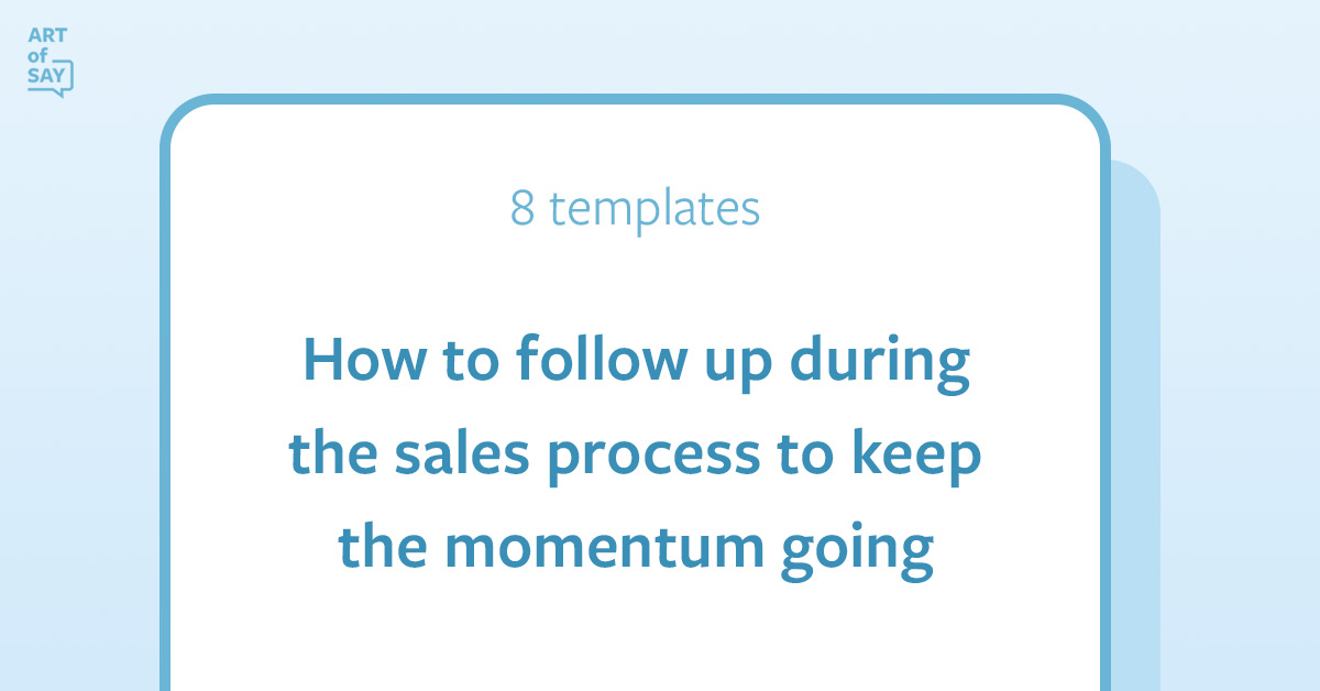 How to follow up with prospects during the sales process